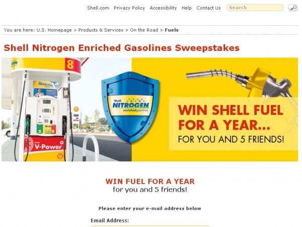 Shell Fuel For a Year Promotion