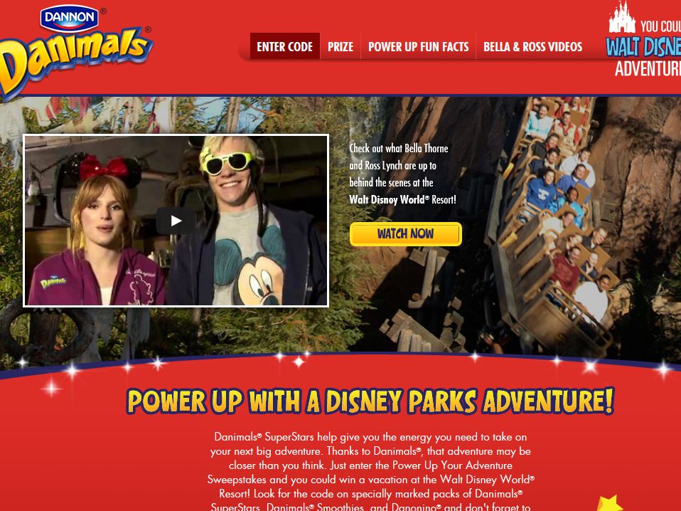 DANNON Danimals Power Up Your Adventure Instant-Win Sweepstakes - Code ...