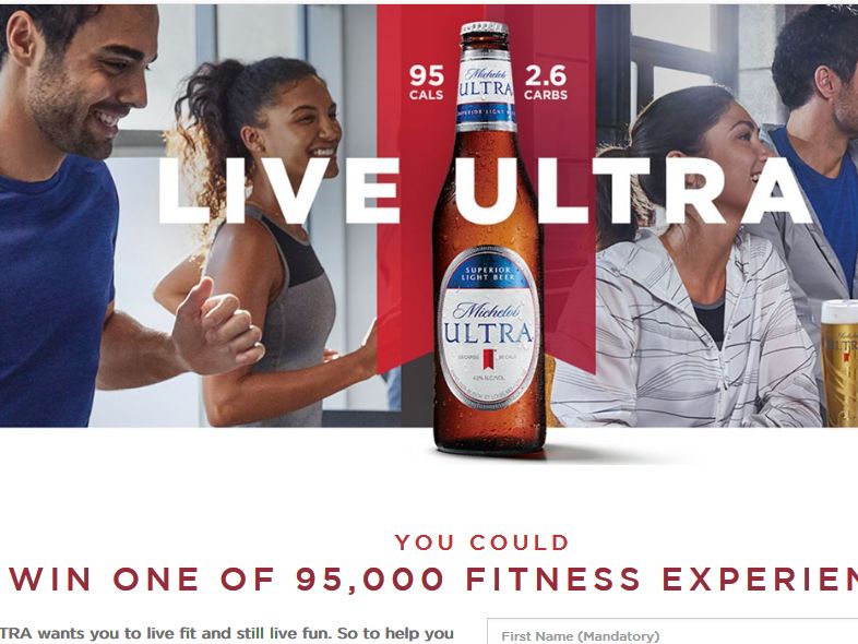 Michelob Ultra 95,000 Fitness Experiences Instant Win Game