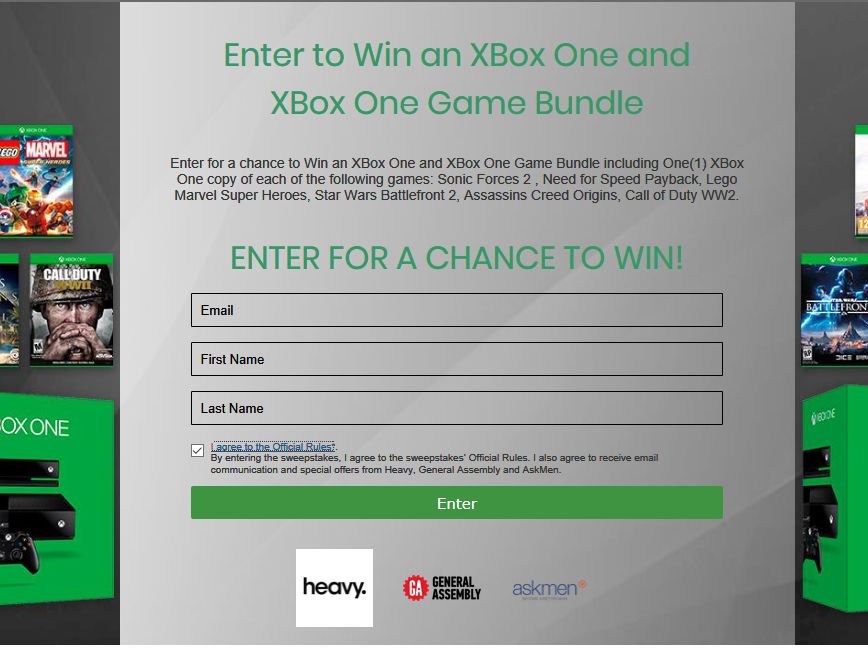 XBox One & XBox One Game Bundle Sweepstakes