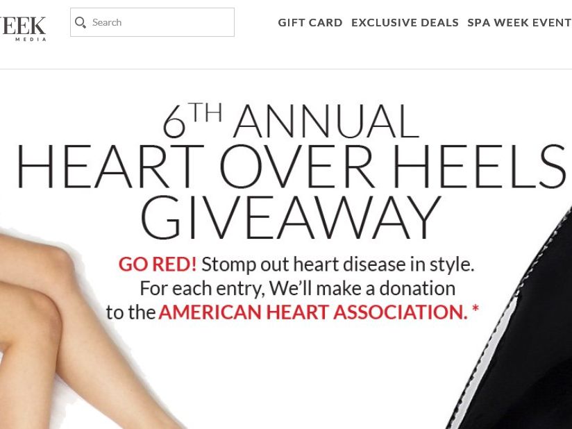 Spa Week Heart over Heels Giveaway Sweepstakes