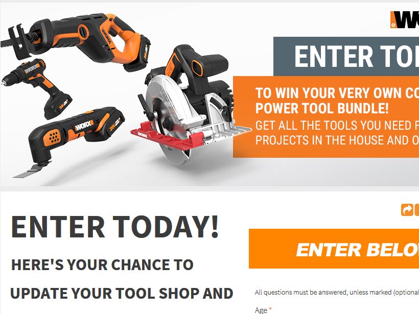 WORX Power Tool Sweepstakes