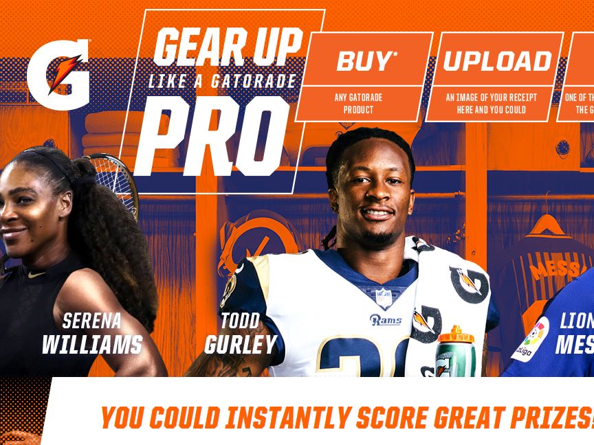 Gear up like a Gatorade Pro Instant Win Game (Purchase or Mail-In)