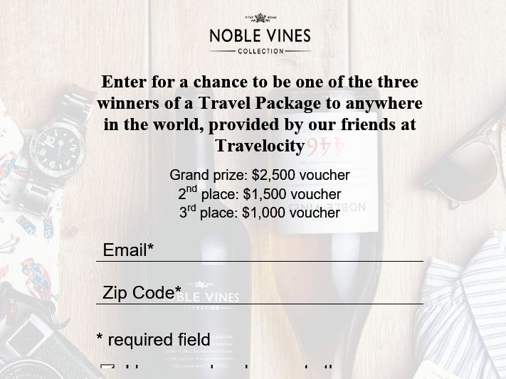 Travelocity’s Travel Like a Noble Sweepstakes