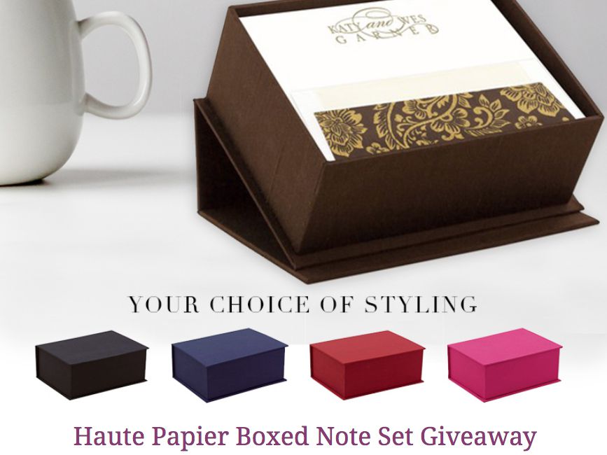 Haute Papier Boxed Note Set Giveaway