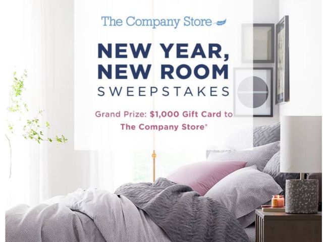 The Company Store New Year New Room Sweepstakes