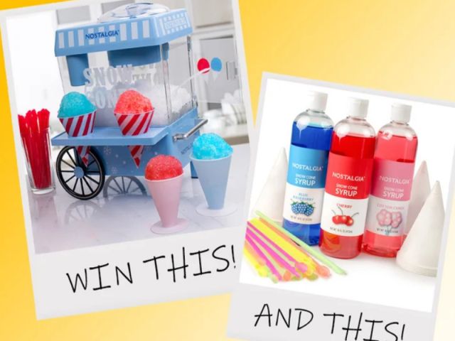 Nostalgia Snow Cone Maker Party Kit Giveaway