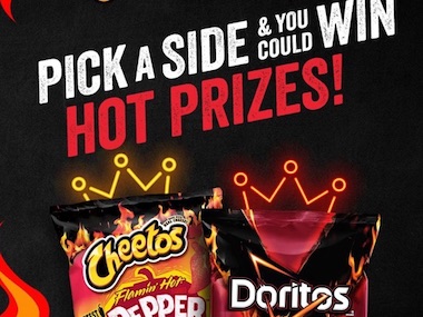 Cheetos Vs. Doritos Flamin' Hot Face-off Sweepstakes on Instagram