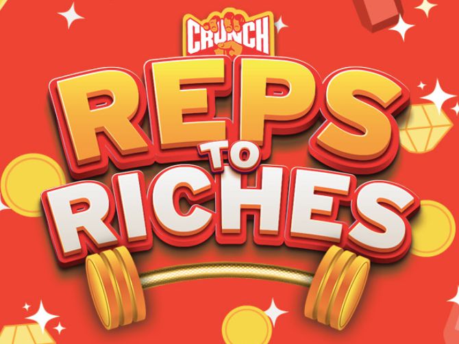 Crunch Reps to Riches Sweepstakes