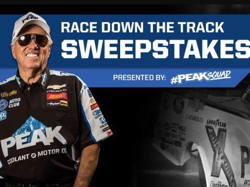 Peak John Force Racing Hood Signing Sweepstakes