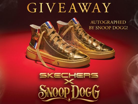 Skechers Signed Snoop Dogg Gold Sneaker Giveaway