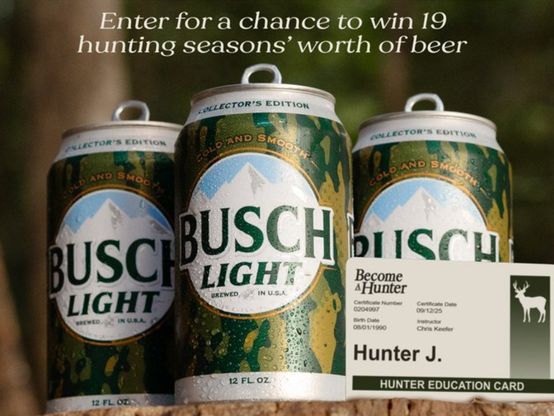 Busch Light Become a Hunter Sweepstakes - X or Instagram