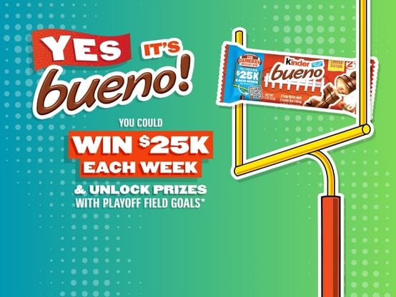 Kinder Bueno Game Day Sweepstakes - Hot Pick!
