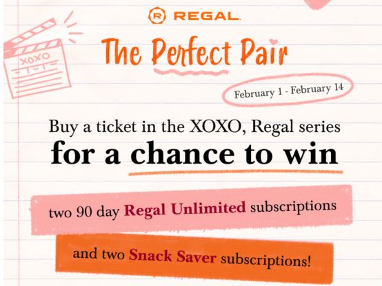 Regal Crown Club The Perfect Pair Sweepstakes - X, FB, IG