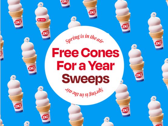 DQ Free Cones For A Year Sweepstakes